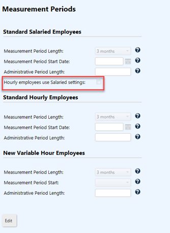 ACA on Demand, ACA Compliance Center: Setup: Measurement Periods ...